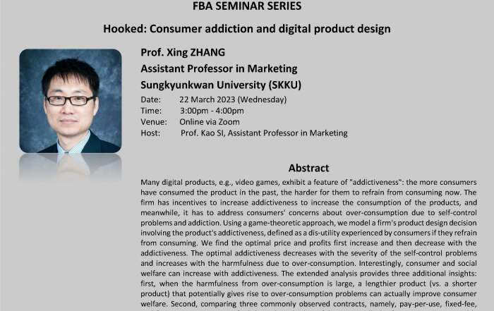 FBA Seminar Series - Marketing - Faculty of Business Administration ...