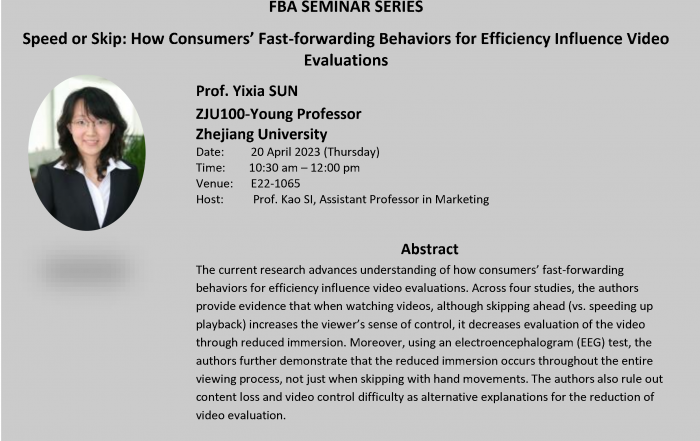 FBA Seminar Series - Marketing - Faculty of Business Administration ...