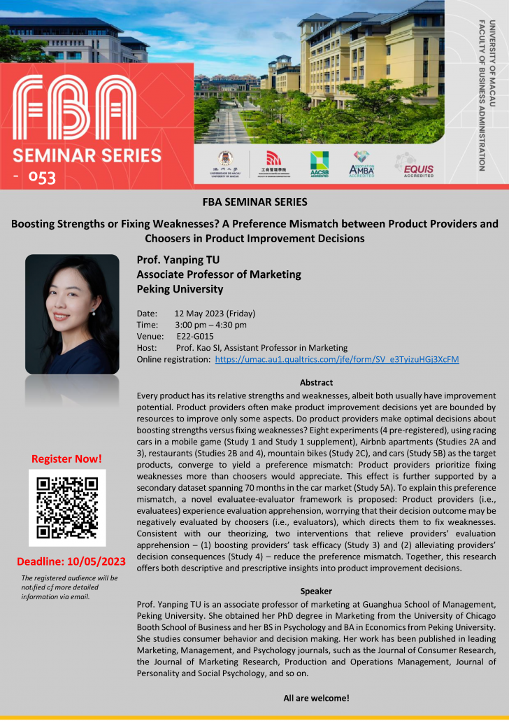 FBA Seminar Series: “Boosting Strengths or Fixing Weaknesses? A ...