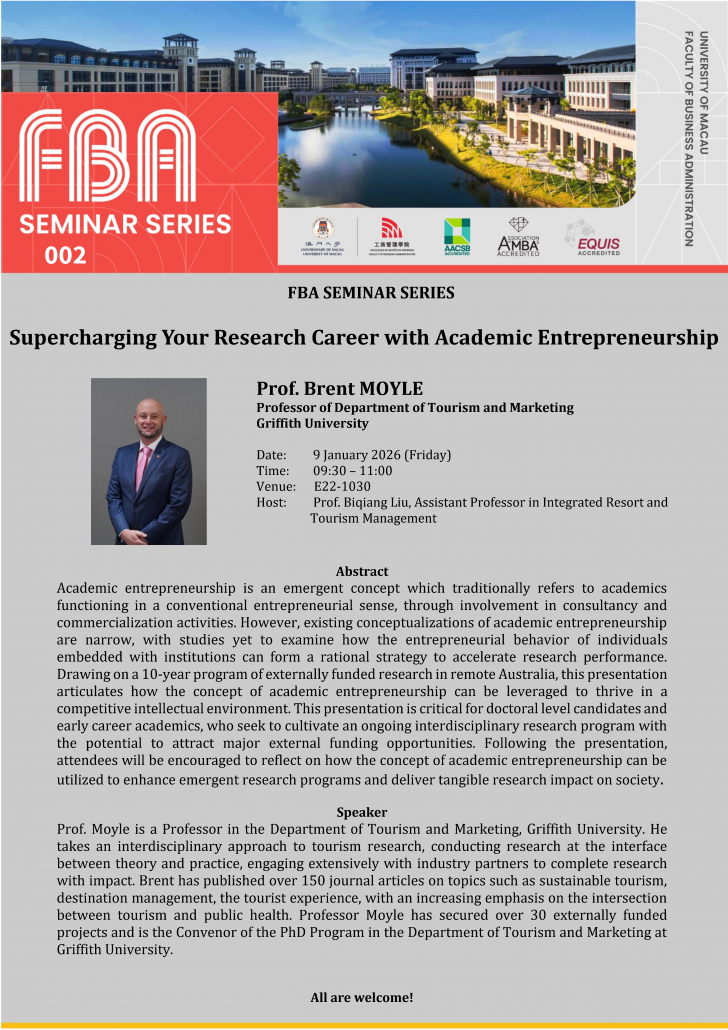 FBA Seminar Series: “Supercharging Your Research Career with Academic ...